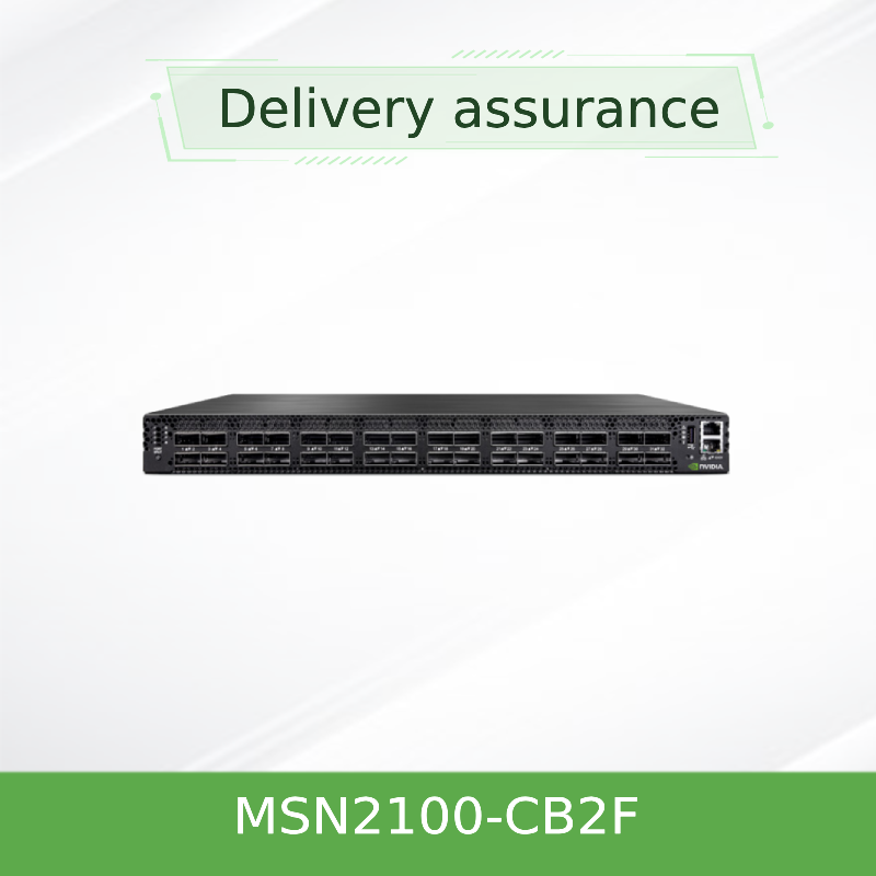 2 Core Short Depth Mellanox SN2000 Switch MSN2100-CB2F 100GbE 1U 16 QSFP28 Ports 2 AC PSUs X86