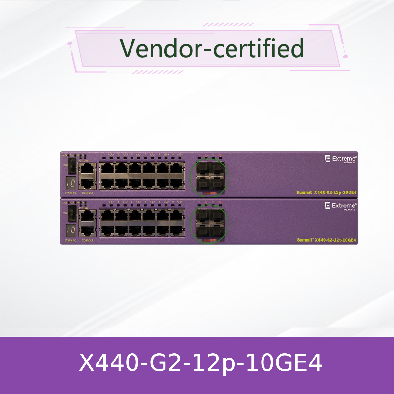 Extreme Networks X440-G2-12p-10GE4 - 12-Port Gigabit PoE+ Switch ...
