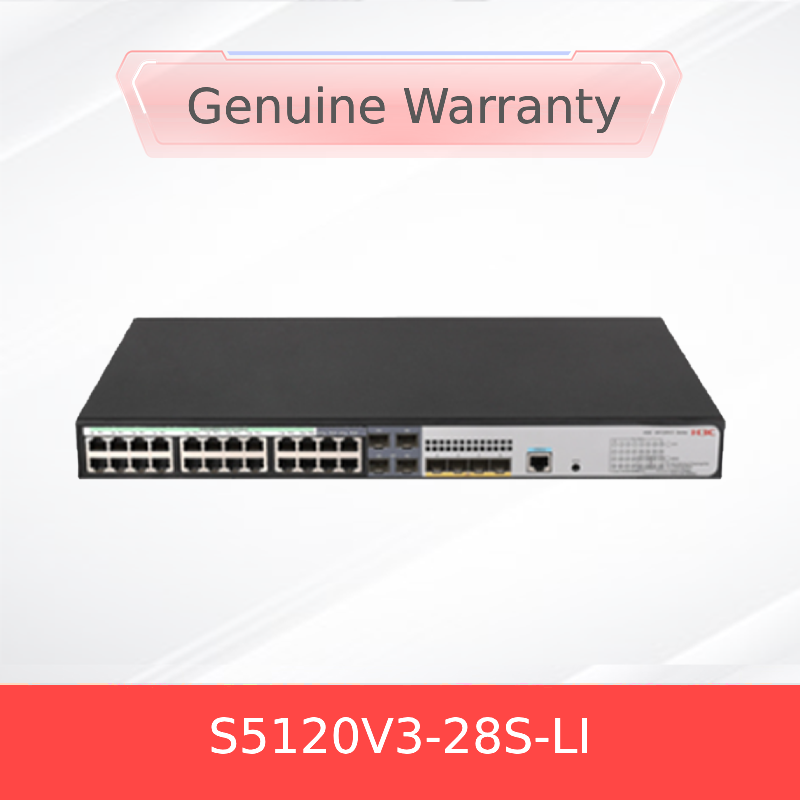 H3C S5120V3-28S-LI - 24-Port Gigabit Switch with 4x 10G SFP+ | IRF Stacking